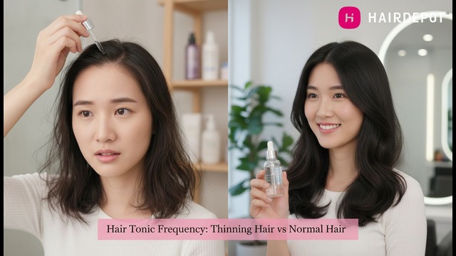 Hair Tonic Frequency: Thinning Hair vs Normal Hair | HAIRDEPOT